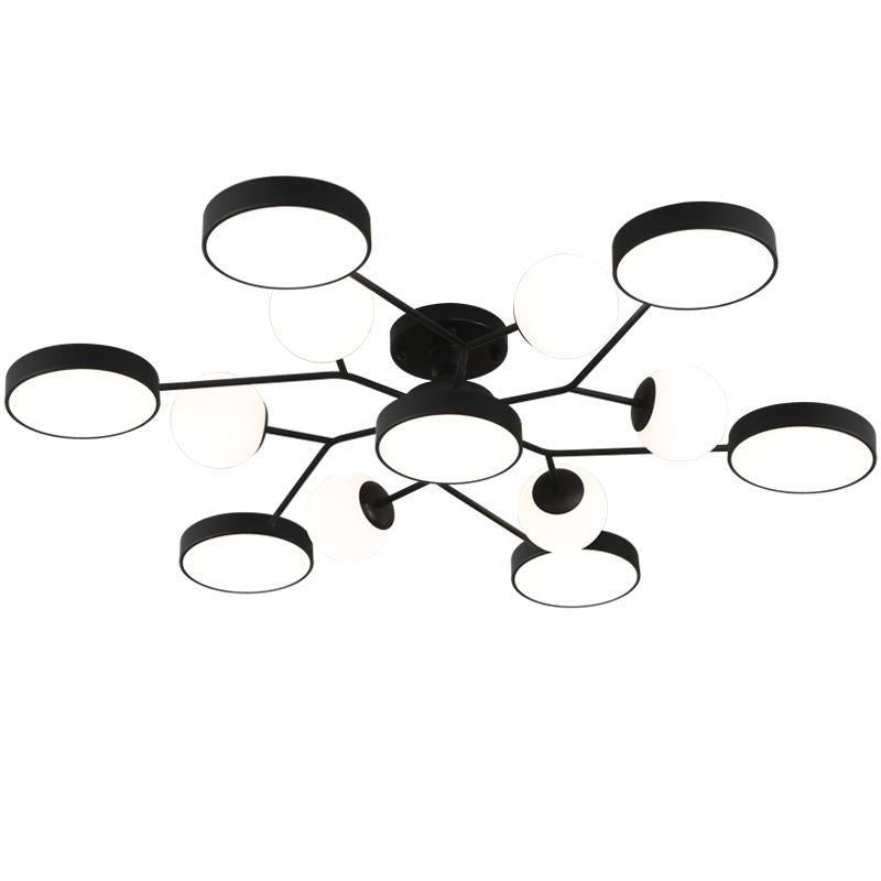 ceiling modern black and white glass ball D5214 – Lightingshop