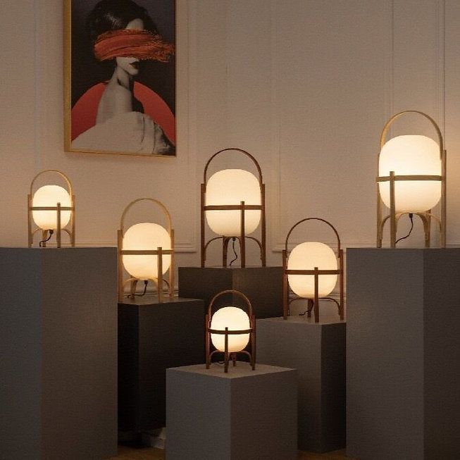 LED Japanese Style Simple Modern Wood & Glass Table Lamp – Lightingshop