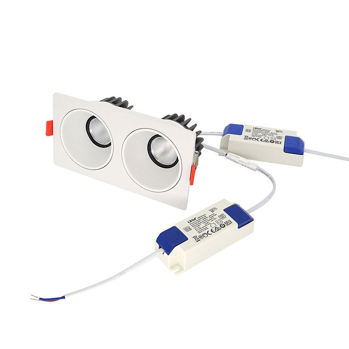 LED Recessed Anti-glare Dual Spotlights with Multi-color Design ...