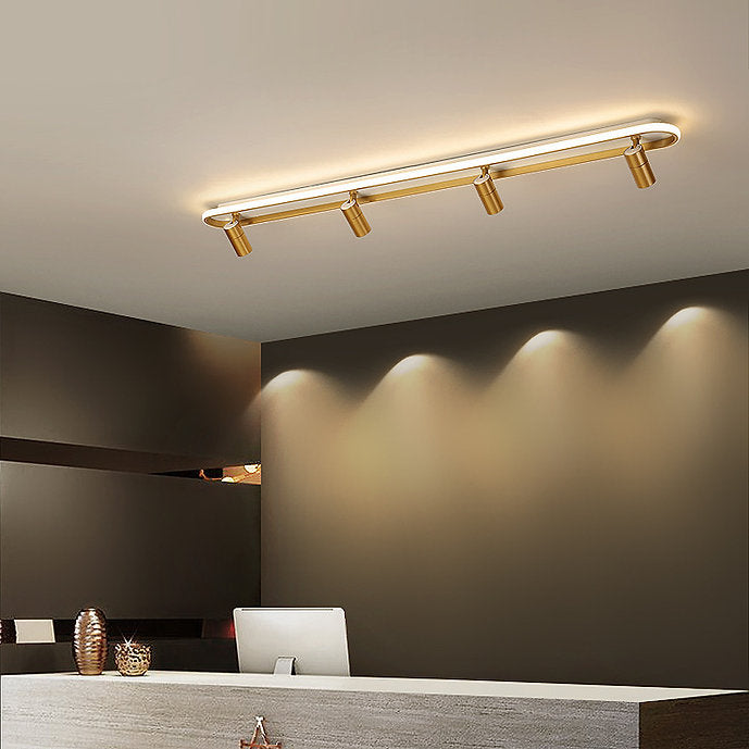LED Golden Modern Ceiling Mounted Track Light Set – Lightingshop