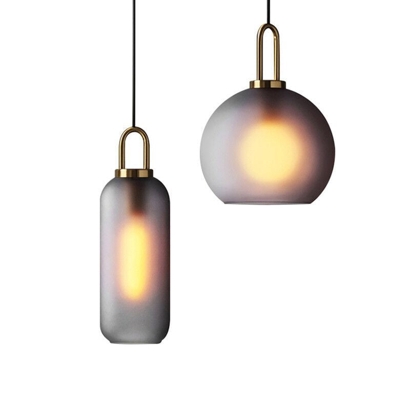 LED Matte Surface Ash Grey Glass Modern Pendant Light – Lightingshop
