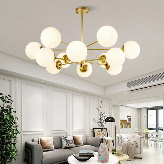 LED Multi-sphere DNA Molecular Style Modern Glass Pendant Light ...