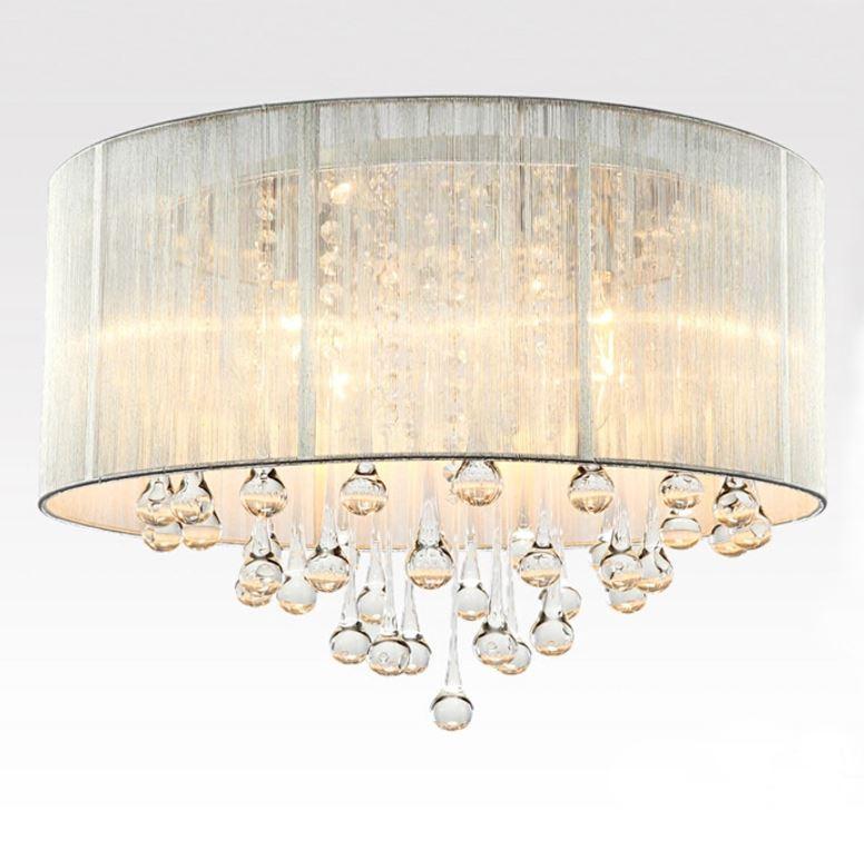 Crystal Modern Rain Drop LED Ceiling Light for Living Room Bedroom Din ...