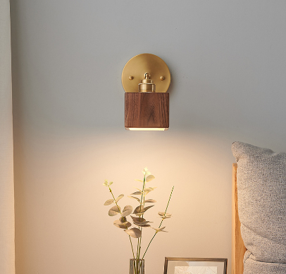 LED Retro Style Brass & Wood Wall Lamp – Lightingshop